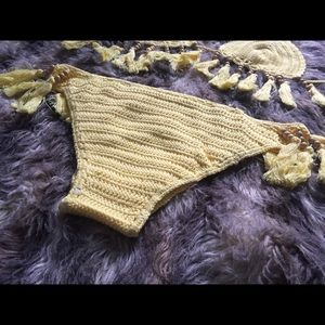 Aura | Swim | Yellow Crochet Tassel Bikini Bathing Suit Swimsuit | Poshmark